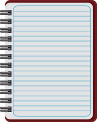 Blank notepad open symbol isolated Royalty Free Vector Image