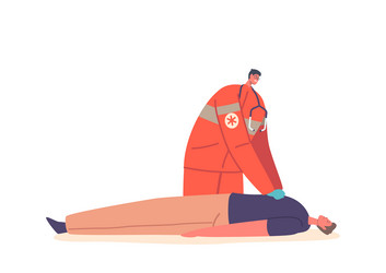 Cardiopulmonary resuscitation cpr emergency aid Vector Image