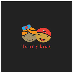 Funny kids logo dream design Royalty Free Vector Image