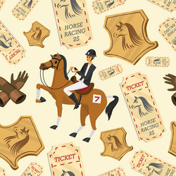 Black rearing horse seamless pattern Royalty Free Vector