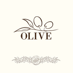 Olive label Royalty Free Vector Image - VectorStock