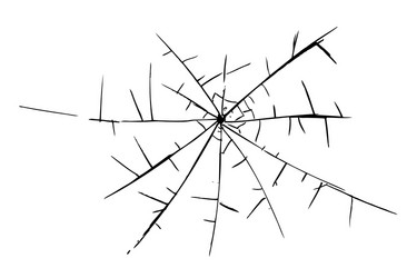 Simple hand draw sketch broken glass Royalty Free Vector