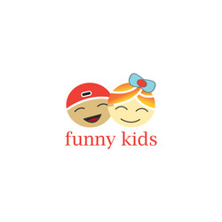 Funny kids logo dream design Royalty Free Vector Image