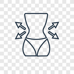 Body concept linear icon isolated on transparent Vector Image