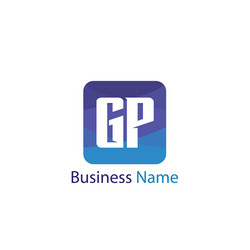 Initial letter gp logo template design Royalty Free Vector