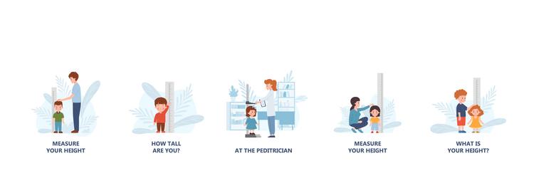 Kids Measuring Height Vector Images (over 1,400)