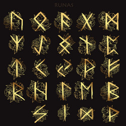 Runes alphabet - elder futhark design Royalty Free Vector