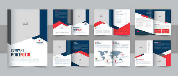 Company profile brochure template design layout Vector Image