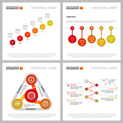 Creative charts set for annual report workflow Vector Image