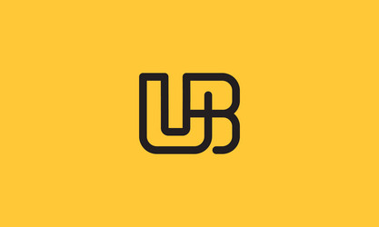 Creative letter ub logo letter ub initials logo Vector Image