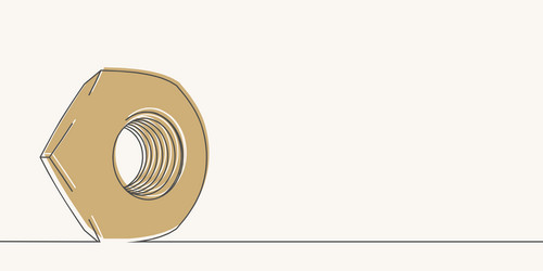 3d nut models isometric thin line style Royalty Free Vector