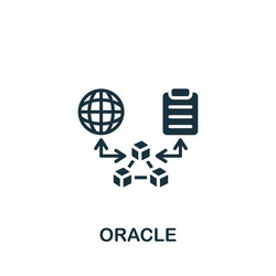 Oracle icon monochrome simple sign from Royalty Free Vector