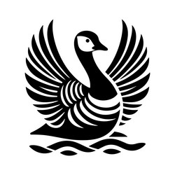 Barnacle goose silhouette - perfect for graphic Vector Image