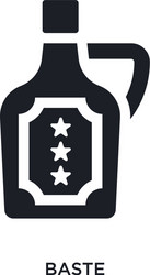 Outline big diamond icon isolated black simple Vector Image