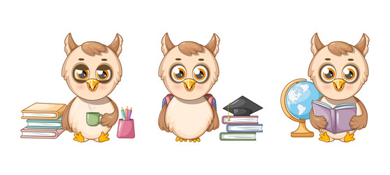 Owls Studying Vector Images (over 2,600)