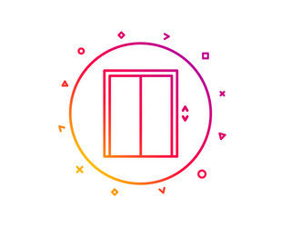 Lift icon elevator sign Royalty Free Vector Image