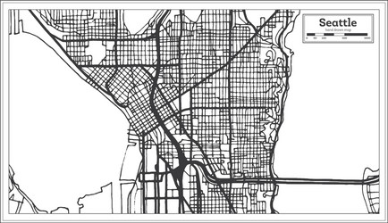 Seattle Outline Map Vector Images (87)