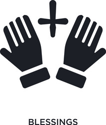 Blessings outline icon isolated line from united Vector Image