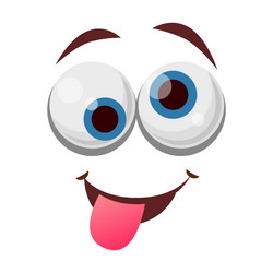 Comic focused and purposeful face expression Vector Image