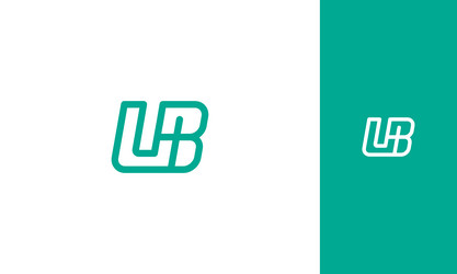 Creative letter ub logo initials Royalty Free Vector Image