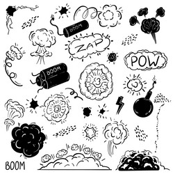 A set of hand-drawn doodles of vacation symbols Vector Image