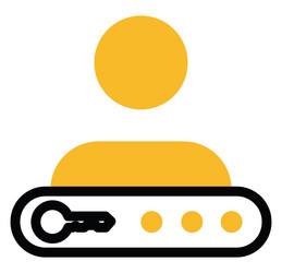 Network security lock on a white background Vector Image