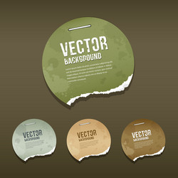 Vintage ripped label circle sale paper design Vector Image
