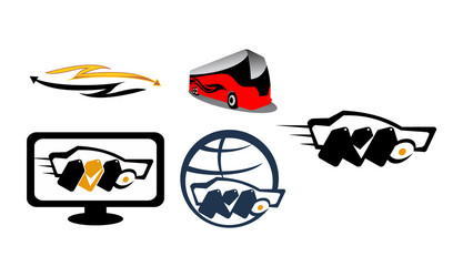 Automotive car logo business set Royalty Free Vector Image