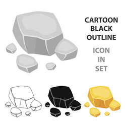Copper ore icon in cartoon style isolated on white