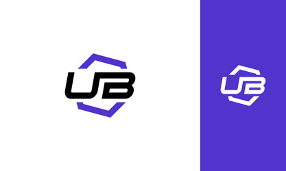 Creative letter ub logo letter ub initials logo Vector Image