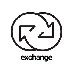 Exchange arrow set icon symbol or emblem Vector Image
