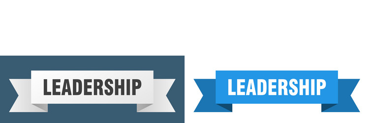 Leadership ribbon paper band banner Royalty Free Vector