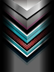 Abstract gold and green metallic geometric Vector Image