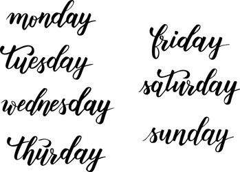 Thursday Hand Lettering Calligraphy Vector Images (over 360)