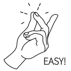 Easy gesture snapping finger magic sketch Vector Image