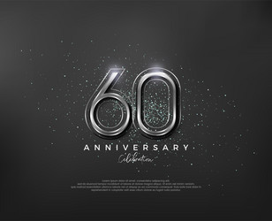 Silver metallic number 21st luxurious and elegant Vector Image