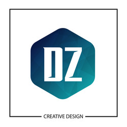 Initial letter dz logo template design Royalty Free Vector