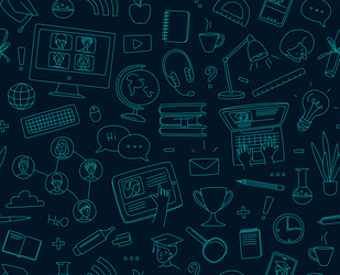 School learning concept color doodle Royalty Free Vector