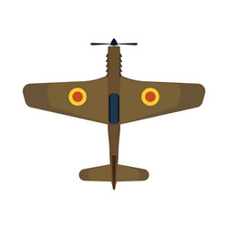 Space fighter top view flat icon flight transport Vector Image