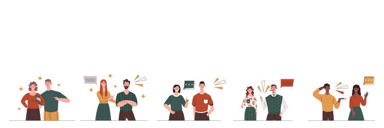 Talk people set Royalty Free Vector Image - VectorStock