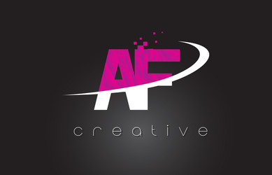 Af a f brushed letter logo design with creative Vector Image