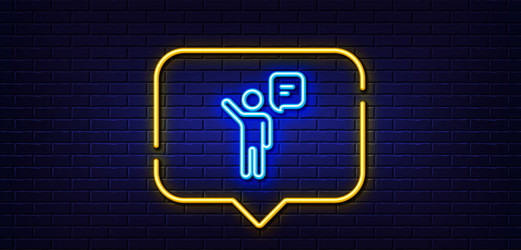 Agent talk line icon business management sign Vector Image