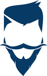 Beard logo Royalty Free Vector Image - VectorStock