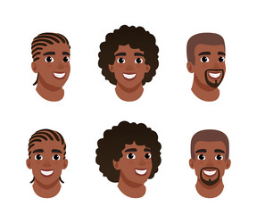 Face of teenage african american Royalty Free Vector Image