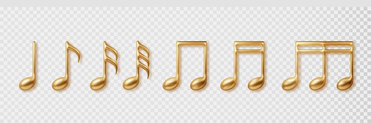 Gold Music Notes Png
