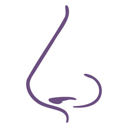 Nose front stroke Royalty Free Vector Image - VectorStock