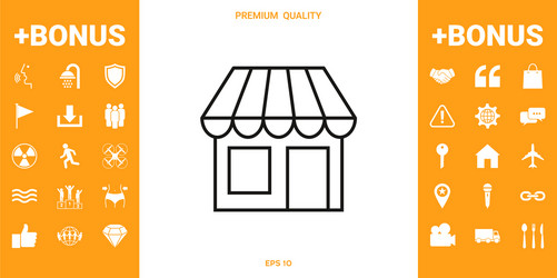 Store symbol icon Royalty Free Vector Image - VectorStock