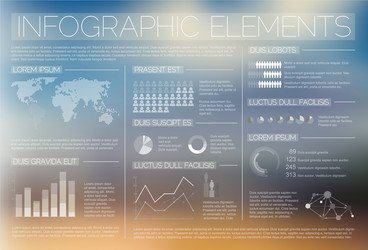 Transparent set of infographic elements Royalty Free Vector