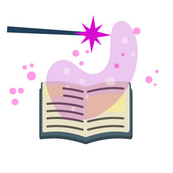 Open book blue cover reading and education Vector Image