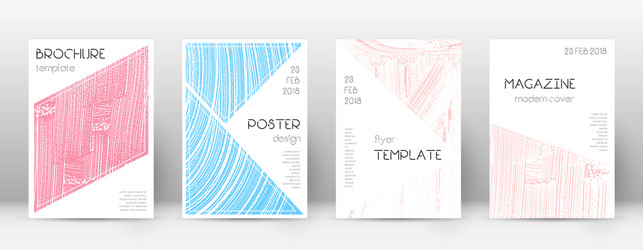 Cover page design template triangle brochure layo Vector Image